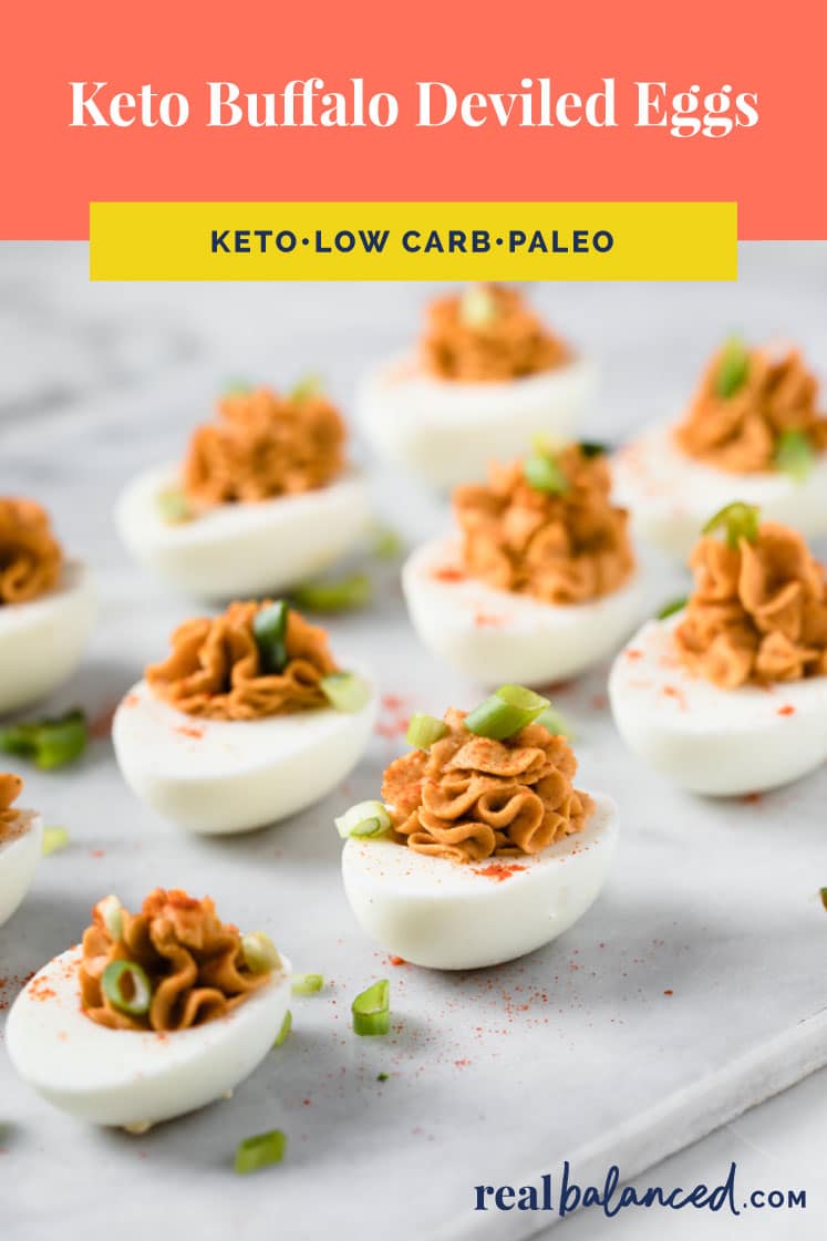 Best Keto Buffalo Deviled Eggs Recipe [low carb, gluten free, paleo]
