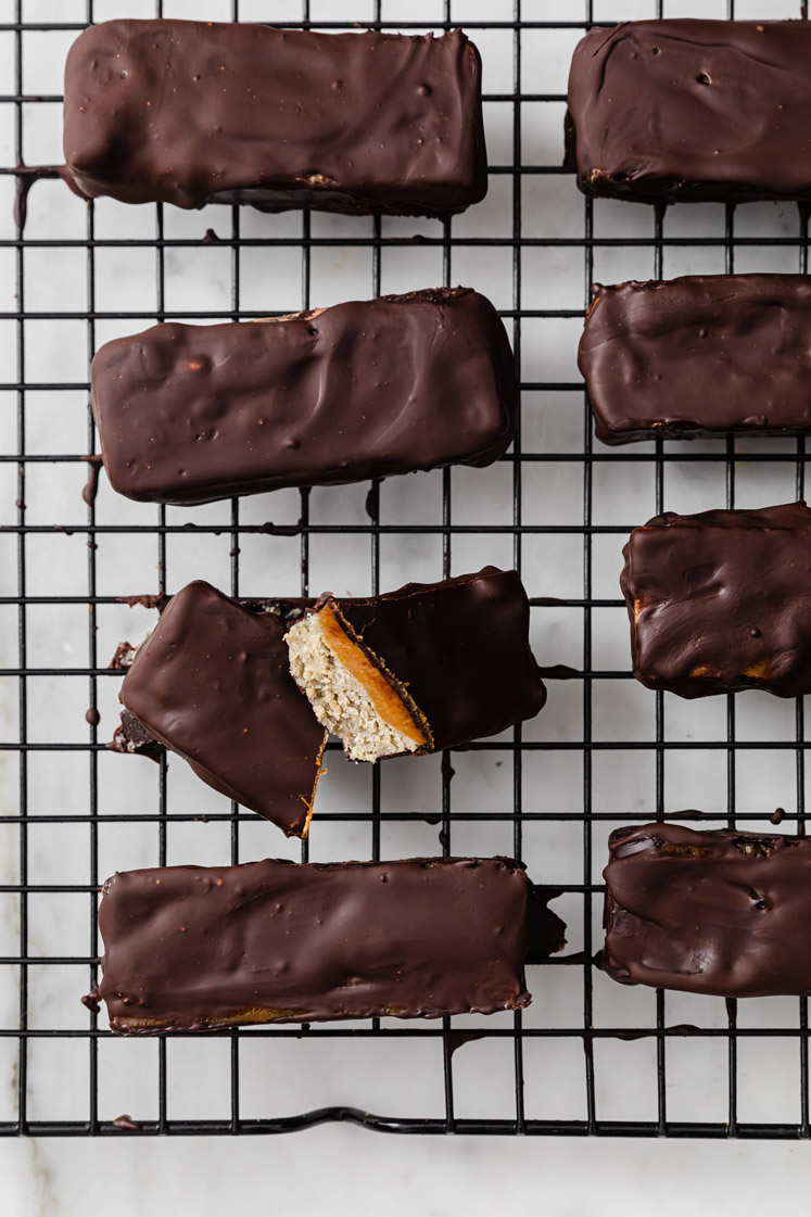 Keto Copycat Twix Bars | Nut-Free, Gluten-Free, Vegetarian