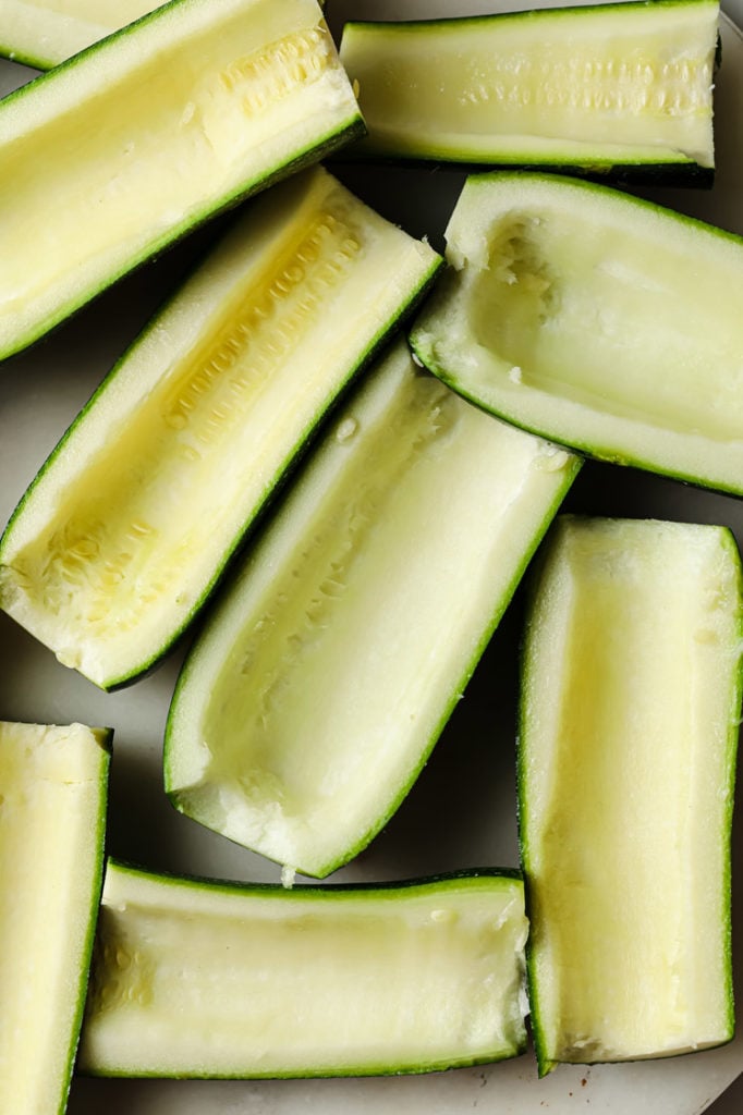 Loaded Zucchini Skins | Keto, Low-Carb, Gluten-Free, Nut-Free, Egg-Free