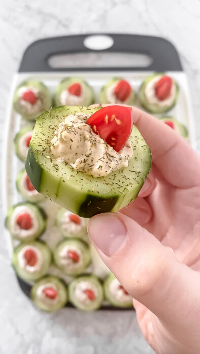 Cucumber Tomato Bites | 15-Minutes, Low-Carb, Keto, Gluten-Free