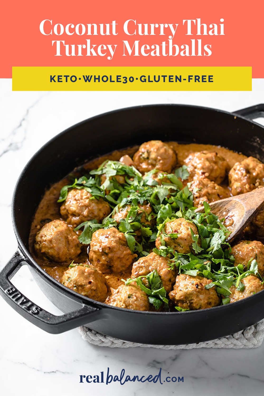 Coconut Curry Thai Turkey Meatballs | Real Balanced