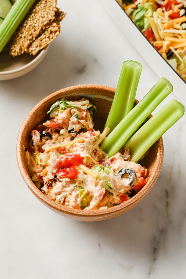 Taco Dip with Cream Cheese | Real Balanced