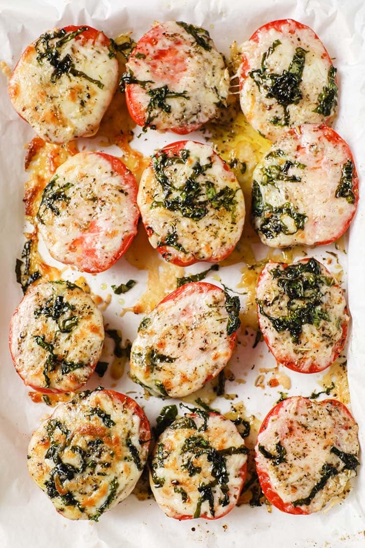 Baked Tomatoes with Parmesan and Mozzarella Cheese | Real Balanced