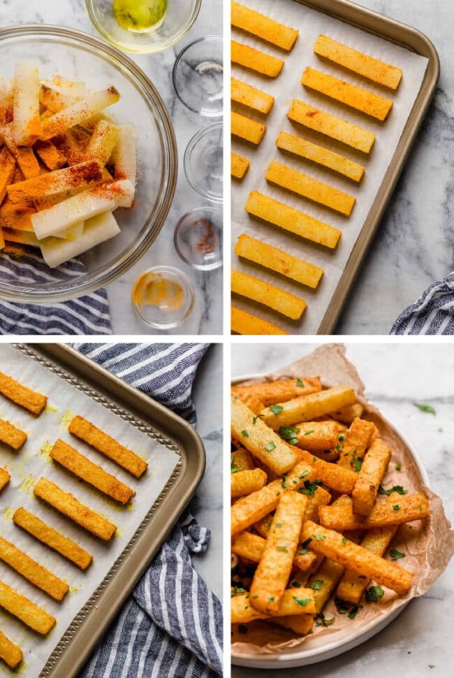 Golden Baked Jicama Fries | Real Balanced