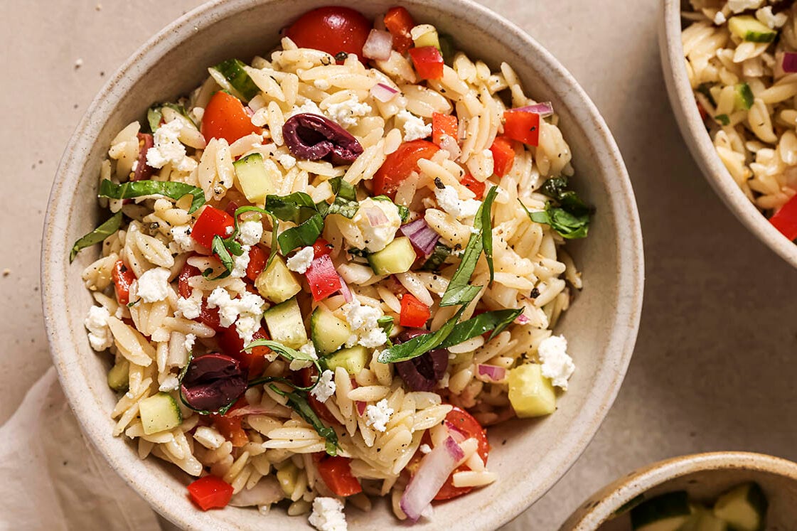 Italian Orzo Pasta Salad | Real Balanced