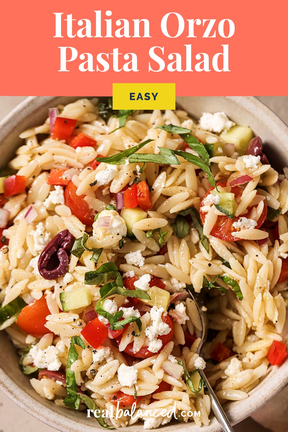 Italian Orzo Pasta Salad | Easy Make-Ahead Side