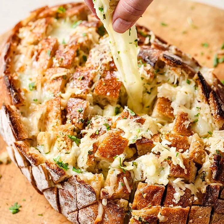 Cheesy Garlic Pull Apart Bread | Real Balanced